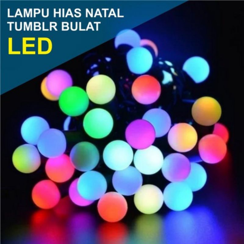 Jual LAMPU ANGGUR BOLA NATAL HIAS LED BULAT GABTUNG TUMBLER RGB / LAMPU ...