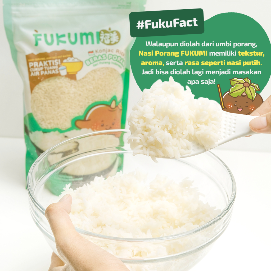 Jual Fukumi Beras Porang Pouch 1 Kg Konjac Rice Shirataki | Shopee ...