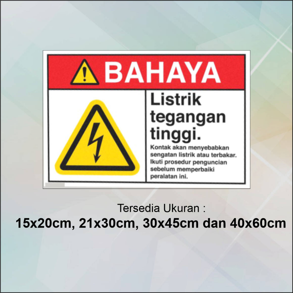 Jual Stiker Label Safety Sign Rambu K3 Stiker Area Terbatas Dilarang ...