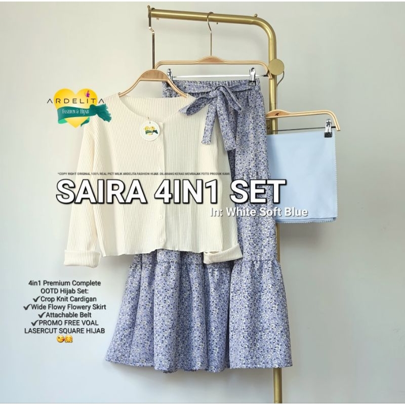Jual SAIRA 4IN1 KOREAN OOTD HIJAB STYLE SET FREE JILBAB SG4 SETELAN ...