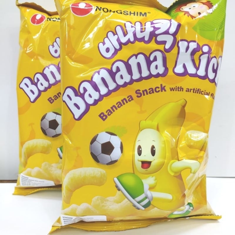 Jual NONGSHIM BANANA KICK - MAKANAN RINGAN RASA PISANG 45G | Shopee ...