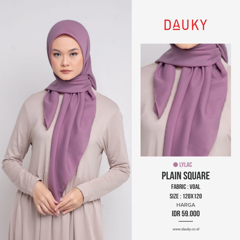 Jual plain square dauky segiempat dauky | Shopee Indonesia
