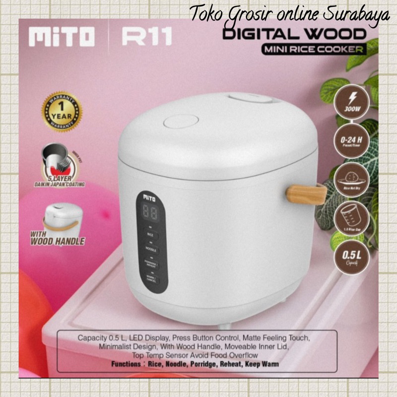Jual Digital Rice Cooker Mito R11 0,5L 300 Watt | Shopee Indonesia