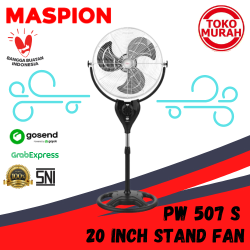 Jual Kipas Angin Berdiri Besi MASPION PW 507 S Stand Fan 20 Inch/50 CM ...