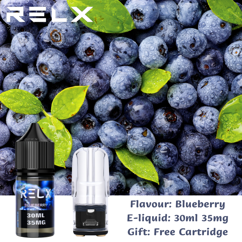 Jual [Relx Liquid] Liquid Saltnic Blueberry 30ML 35MG Liquids Pods ...