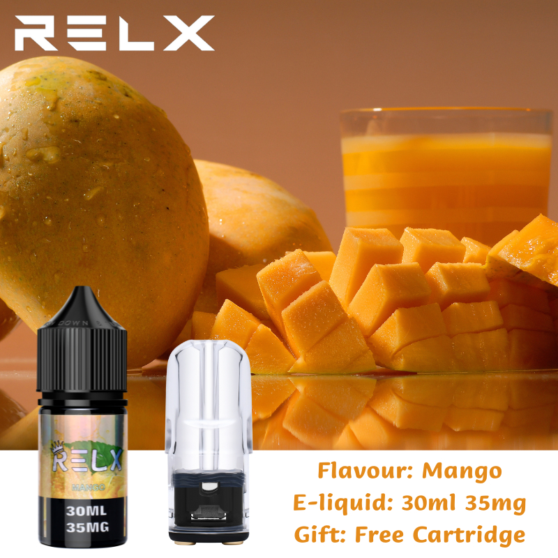 Jual [Relx Liquid] Liquid Saltnic Mango 30ML 35MG Liquids Pods Friendly ...