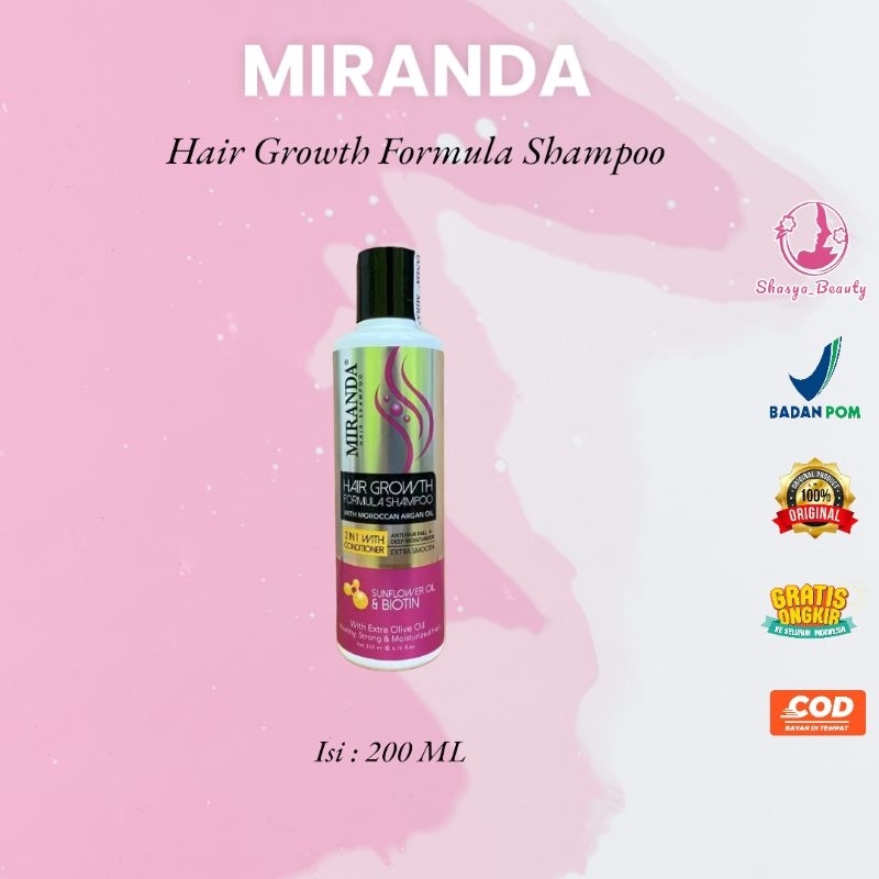 Jual Miranda Hair Growth Formula Shampoo 2 in 1 With Kondisioner ...