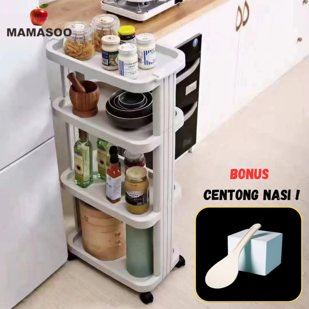 Jual MAMASOO Rak Troli Saji JUMBO / Rak Penyimpanan Serbaguna 3 & 4 ...