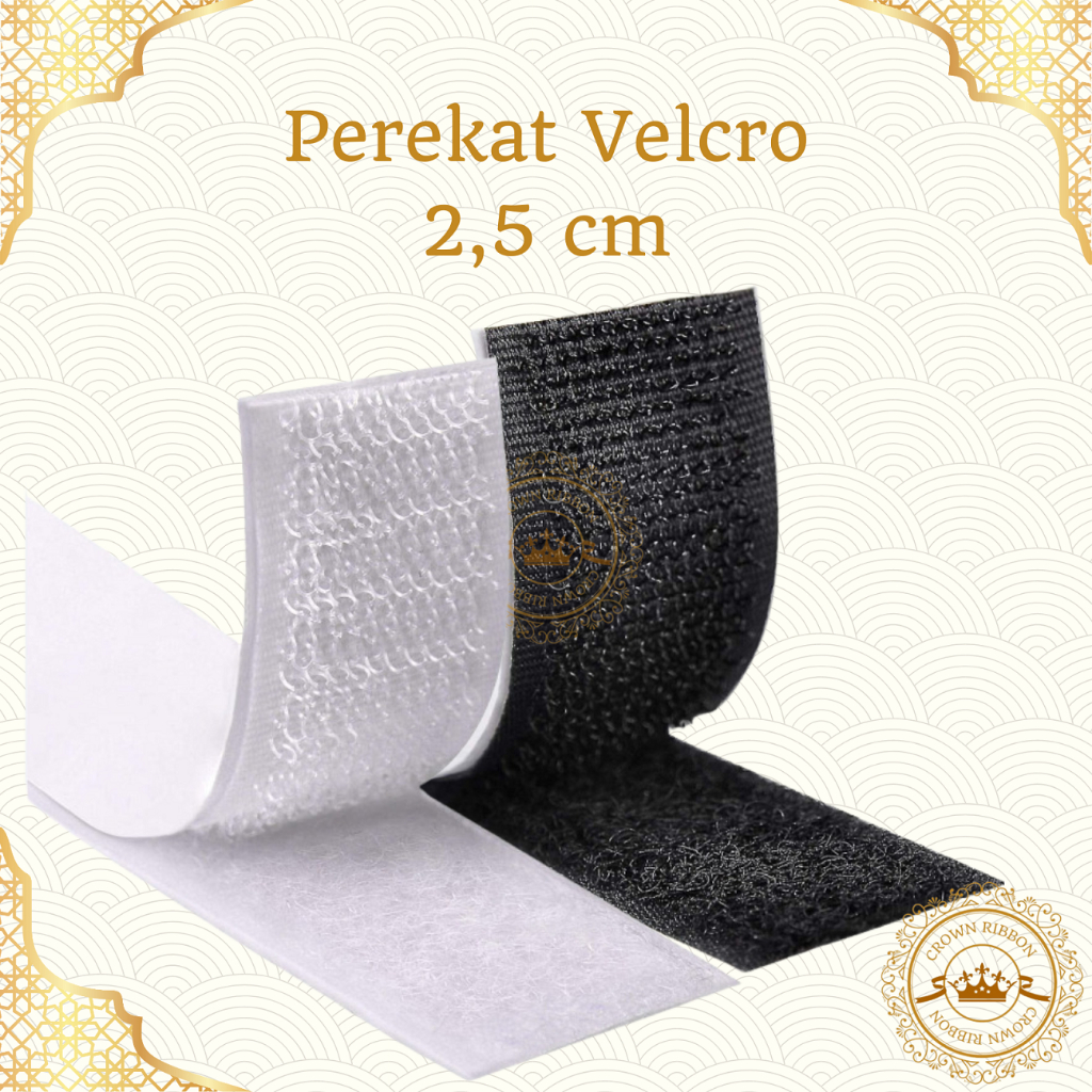 Jual Velcro 1 inch 2,5 cm per meter meteran perekat kain perepet murah | Shopee Indonesia