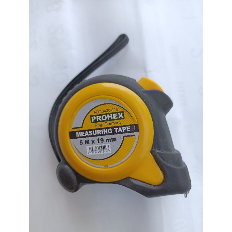 Jual PROHEX 5Mx19mm Roll Meteran Magnet 5 Meter Hitam–Kuning Measuring ...