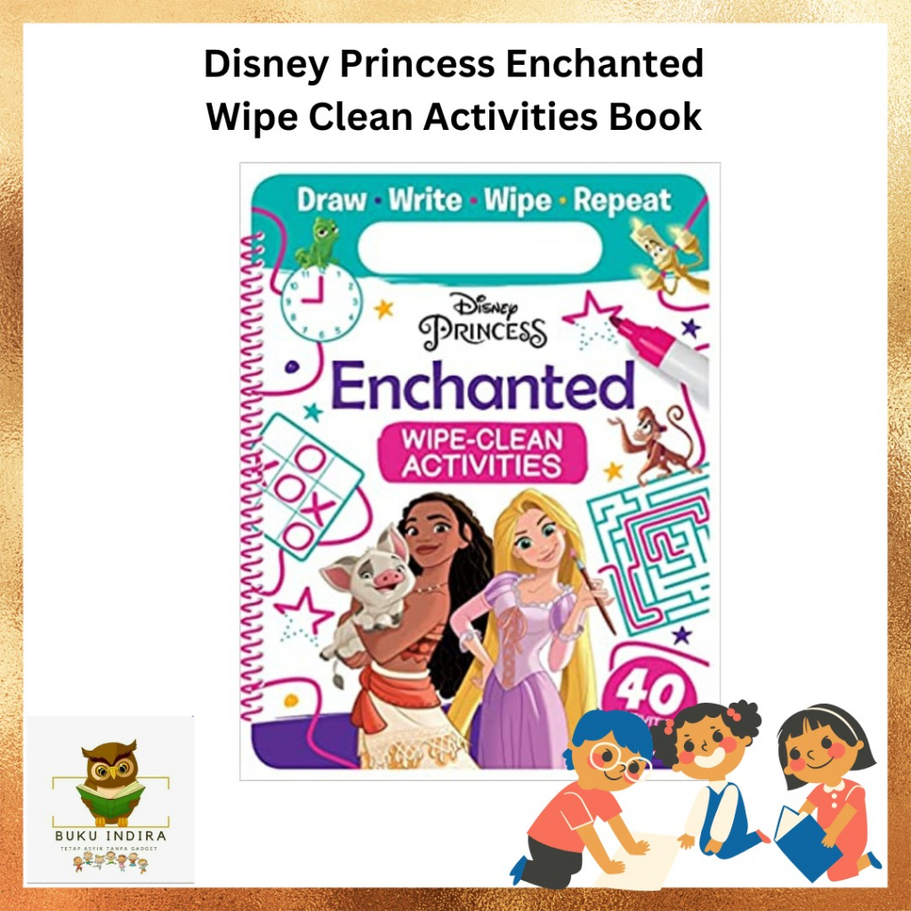 Jual Buku Anak Import Disney Princess Enchanted Wipe Clean Activities ...