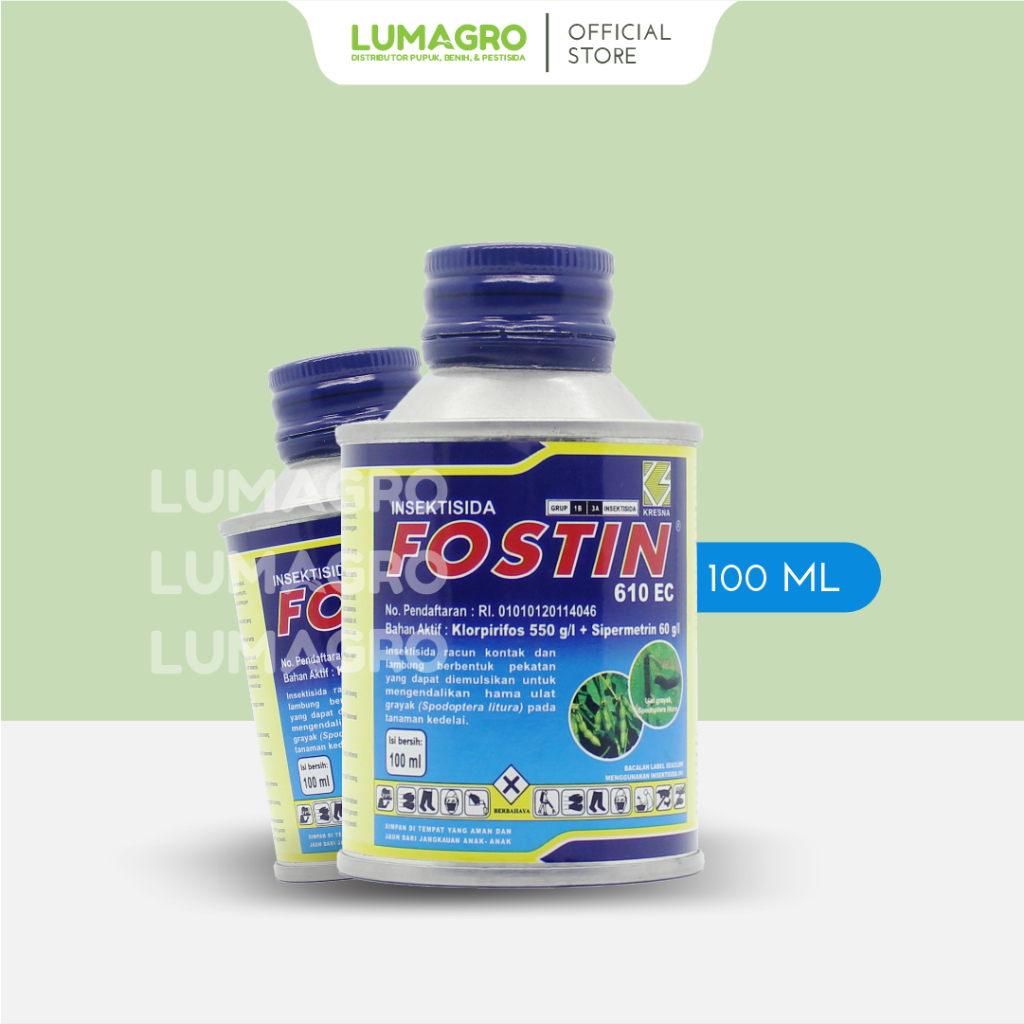 Jual Insektisida Fostin 610EC 100ml Klorpirifos Sipermetrin Pengendali ...