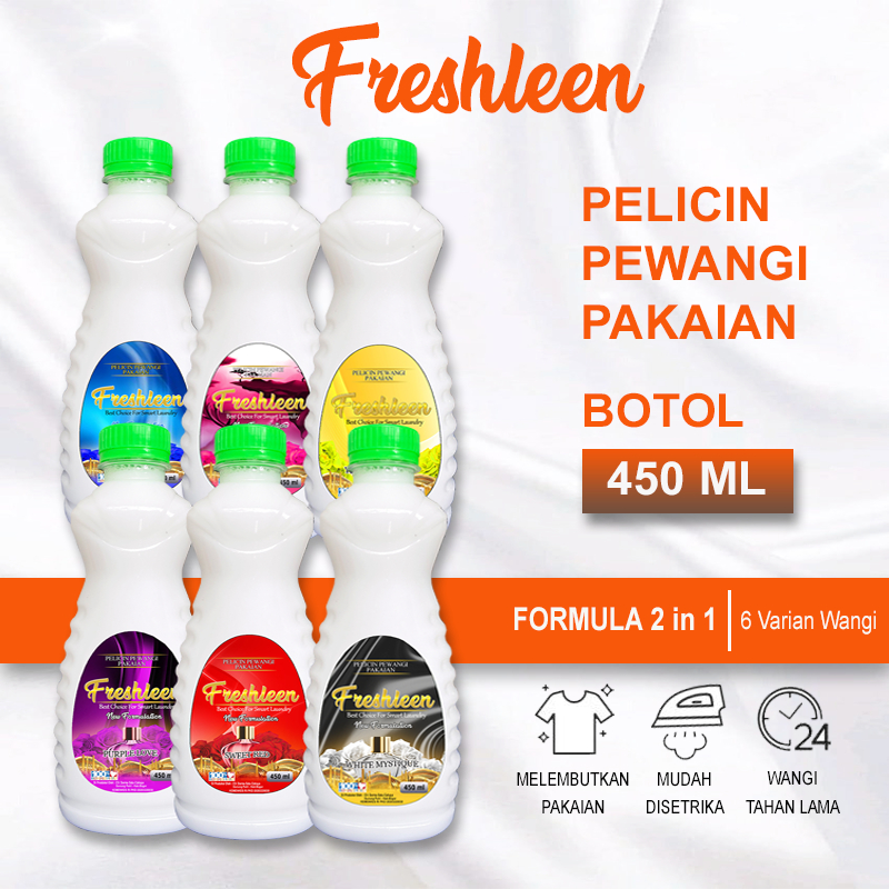 Jual Parfum Pelicin Pewangi Pakaian Laundry Freshly Kemasan Botol 450 ...