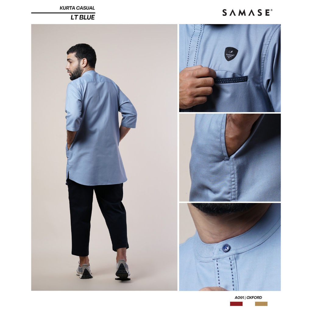 Jual SAMASE A091 KURTA CASUAL LENGAN 3/4 | Shopee Indonesia