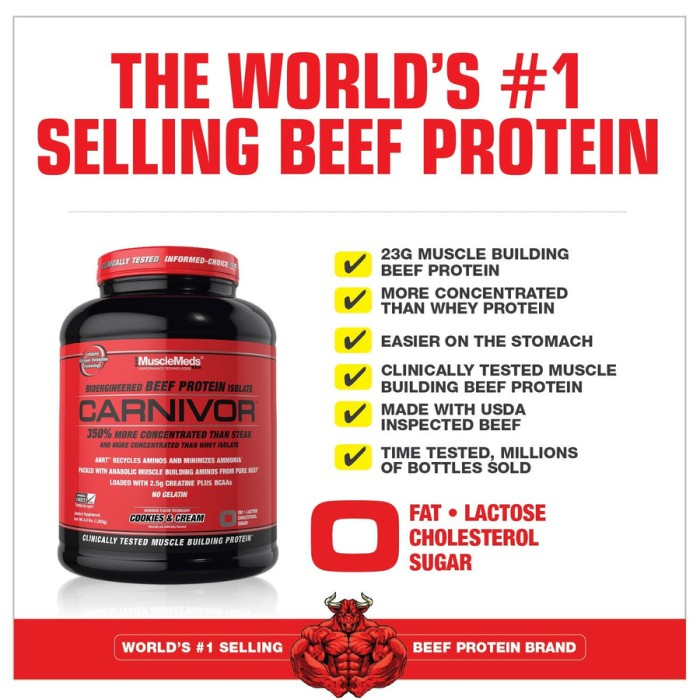 Jual Musclemeds Carnivor 4lbs Beef Protein Isolate carnivore whey ...