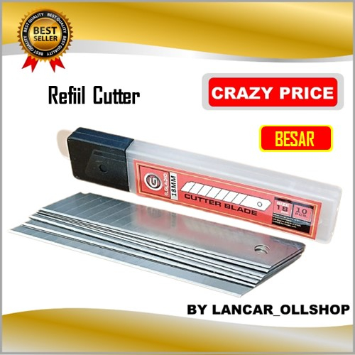 Jual Refill Cutter Besar 10 PCS Mata Cutter Kualitas Isi Mata Pisau ...