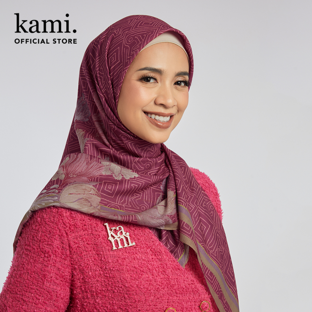 Jual Kami Monogram Maze Signature Scarf Hijab Segi Empat Voal | Shopee ...