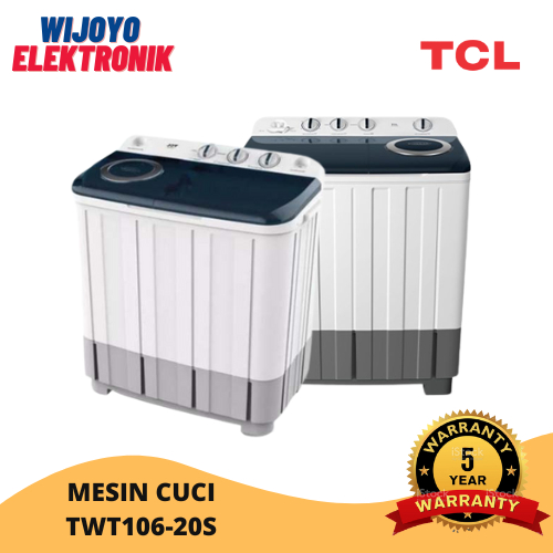 Jual MESIN CUCI 2 TABUNG TCL 10 KG TWT 106 20 S GARANSI RESMI | Shopee Indonesia