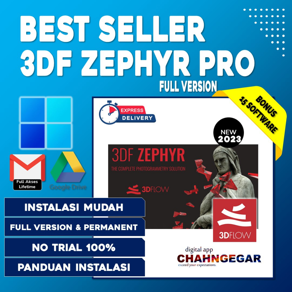 Jual 3DF Zephyr v8 2025 3D Flow Pro Full Version Lifetim Software 3DF Zephyr 7 3D Reconstruction ...