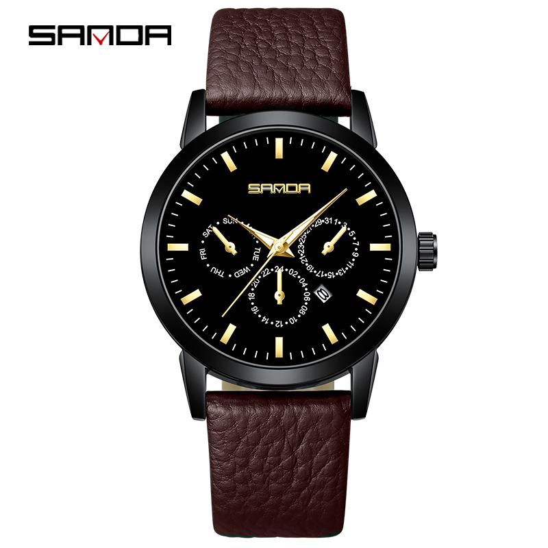 Jual SANDA 1125 Jam Tangan Pria Analog Chronograph CURRENOS | Shopee ...