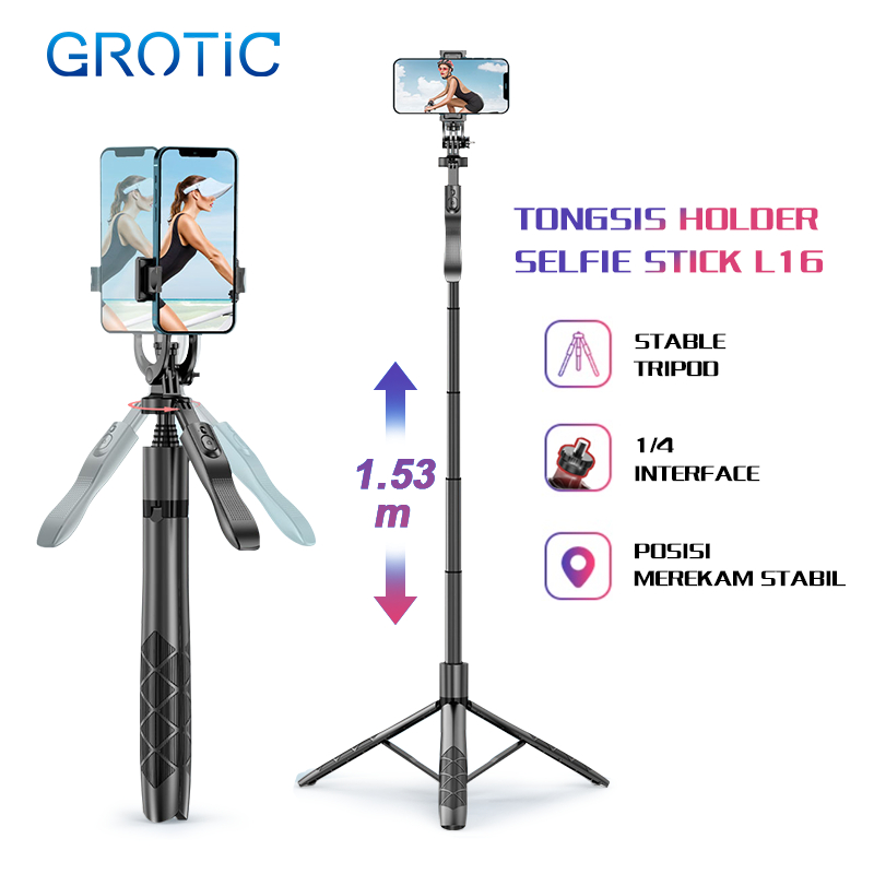 Jual Grotic Tripod Handphone Tongsis Monopod Portable With Remote