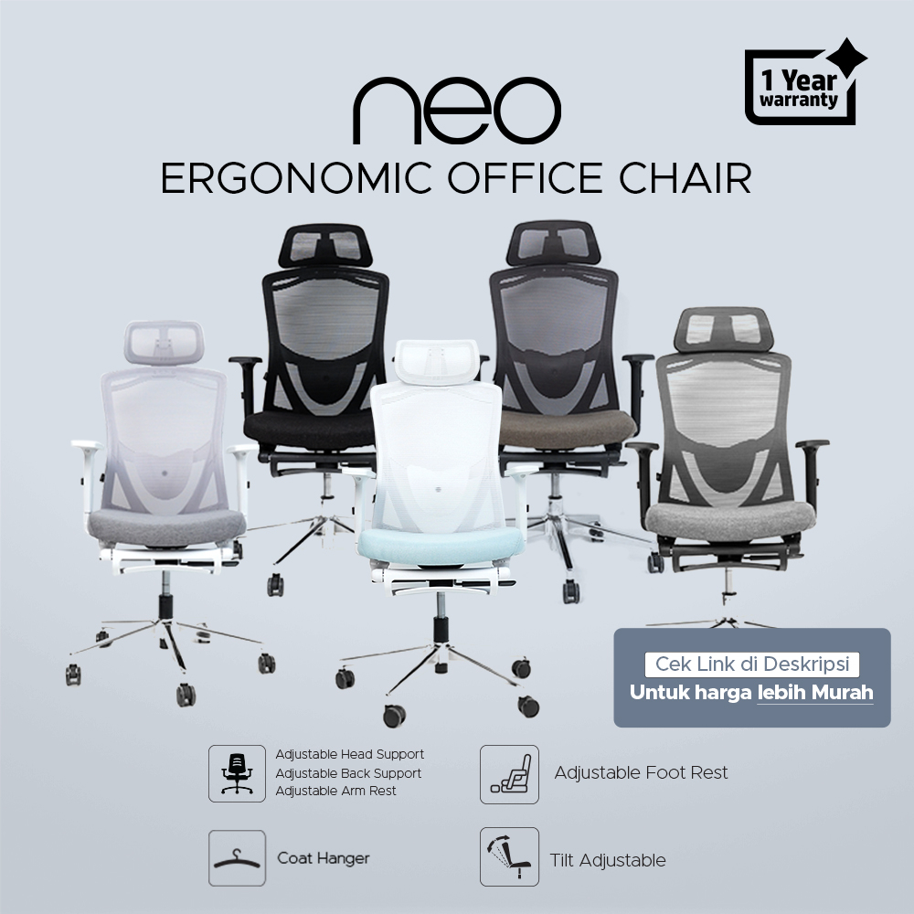 Jual Noir Neo-C Ergonomic Office Chair / Kursi Kantor Ergonomis ...