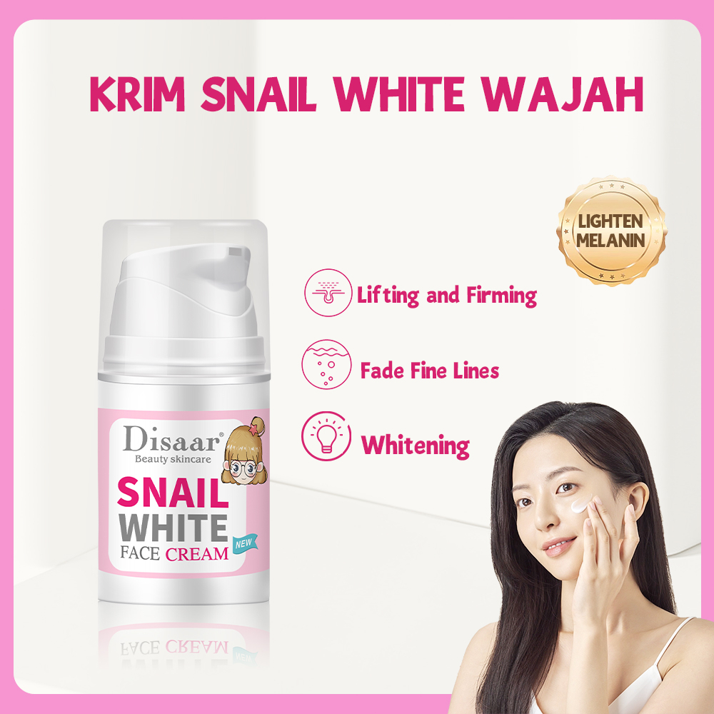 Jual Snail White Nicotinamide Disaar Whitening Cream Wajah Alami Facial ...