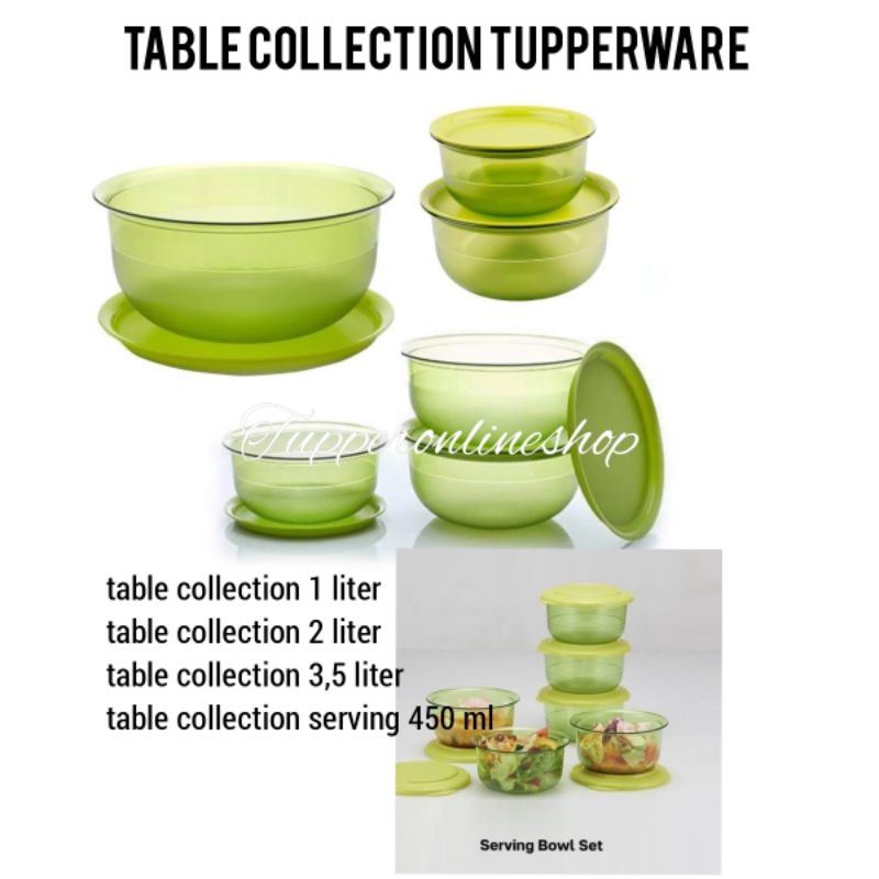 Jual Table collection tupperware berbagai warna dan ukuran | Shopee ...