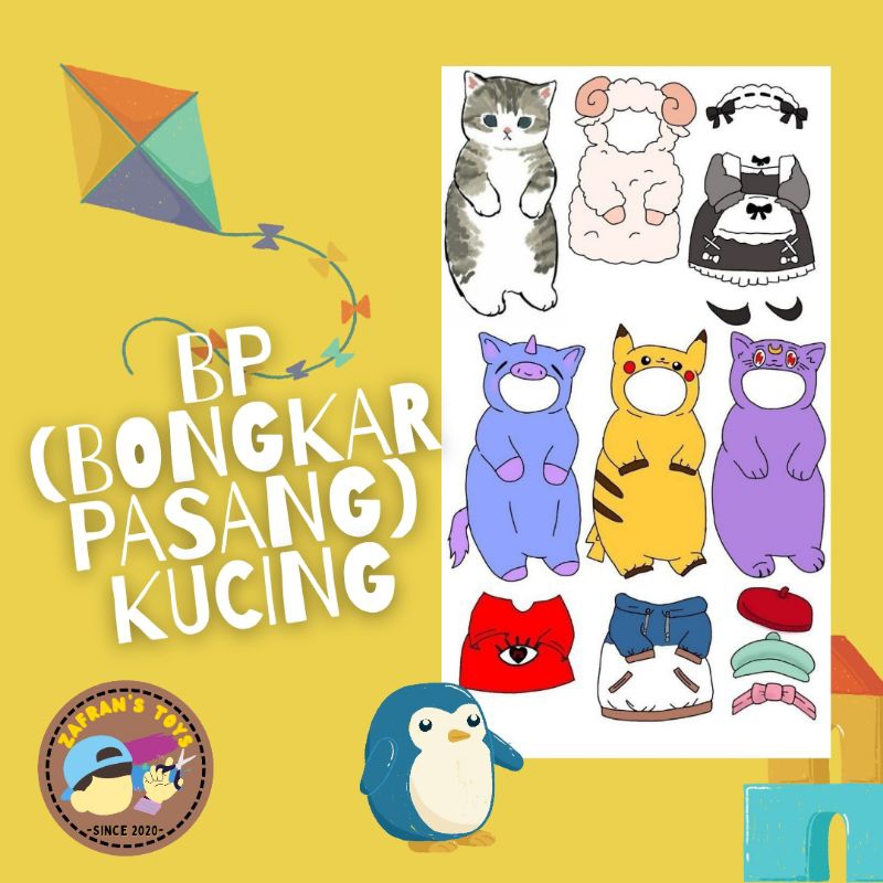 Jual BP BP AN KUCING | BONEKA KERTAS BONGKAR PASANG | Shopee Indonesia