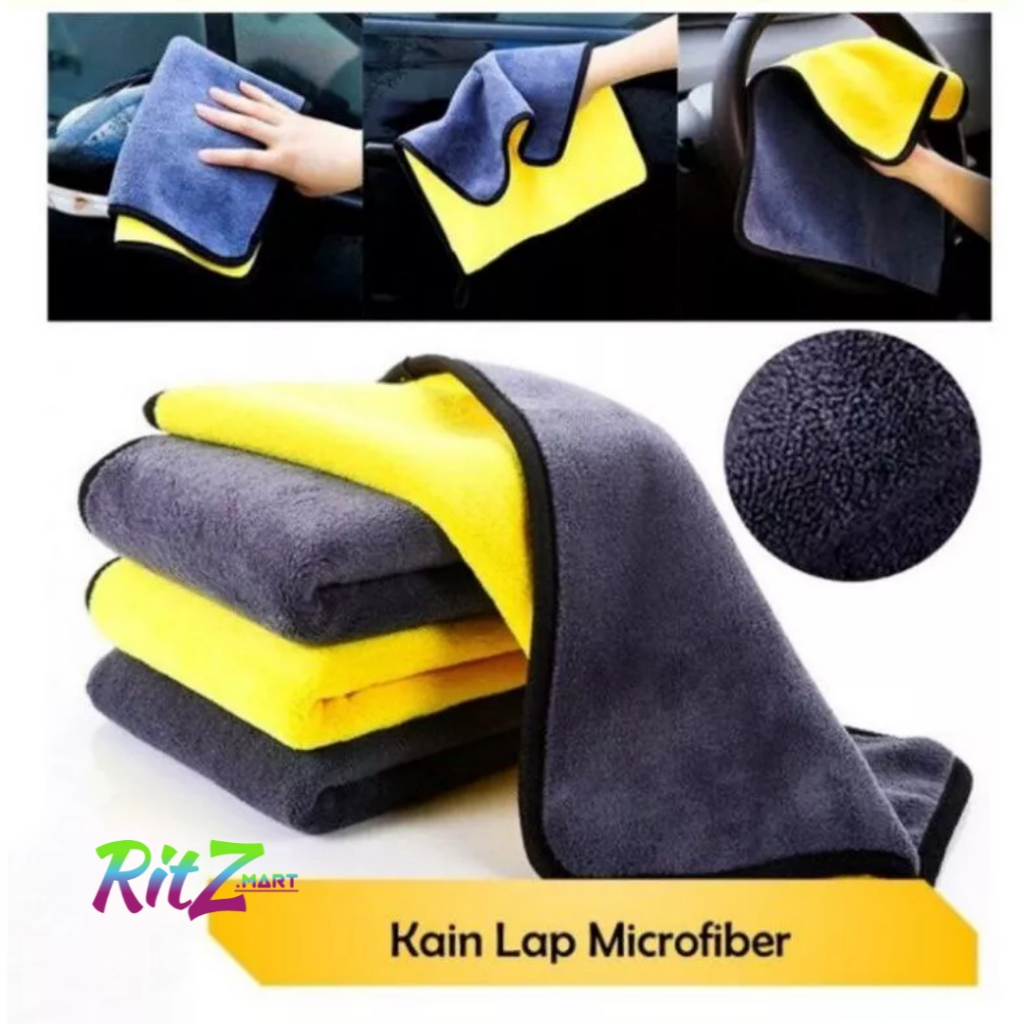 Jual Kain Lap Microfiber Serbaguna 30x30 30x40 Lap Motor Lap Mobil ...