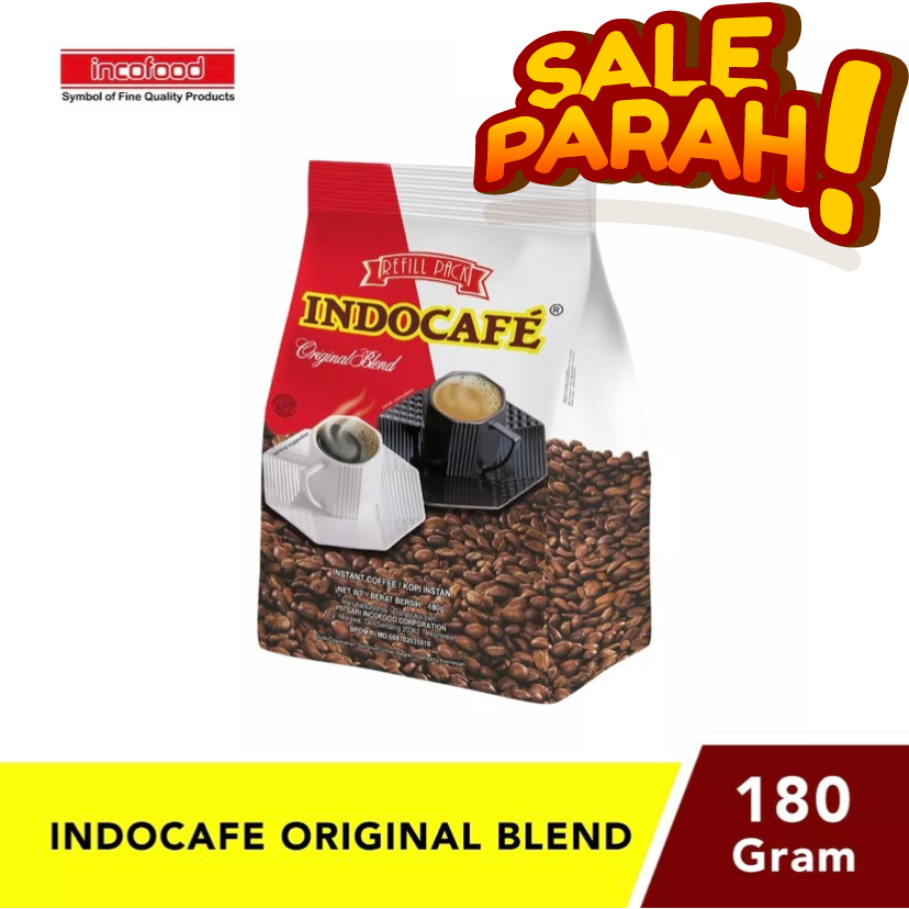 Jual INDOCAFE Original Blend Refill pack 180 gram / 50 gram Instant ...
