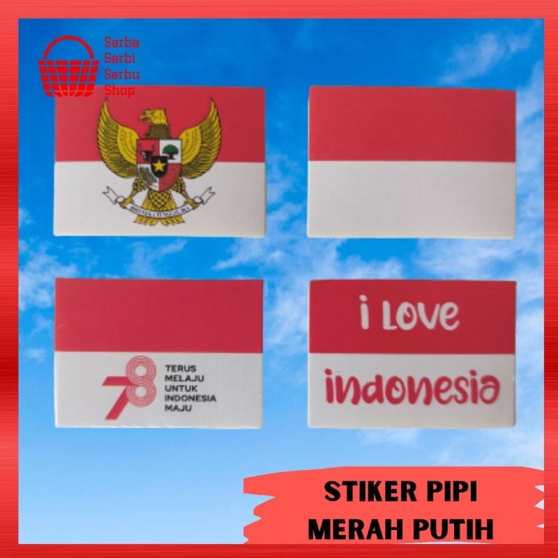 Jual ECER STICKER STIKER BENDERA MERAH PUTIH 17 AGUSTUS HUT RI ...