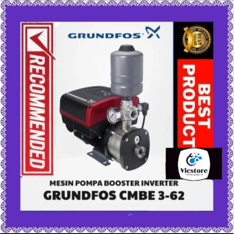 Jual Pompa air pendorong booster pump GRUNDFOS INVERTER CMBE 3-62 ...