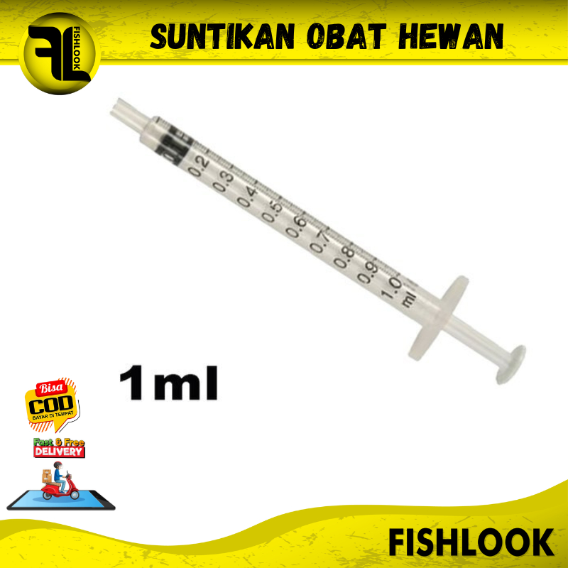 Jual Suntikan 1ml 1 ml 1cc Spuit Spet Syringe obat susu kucing anjing hewan Suntikan hewan ...