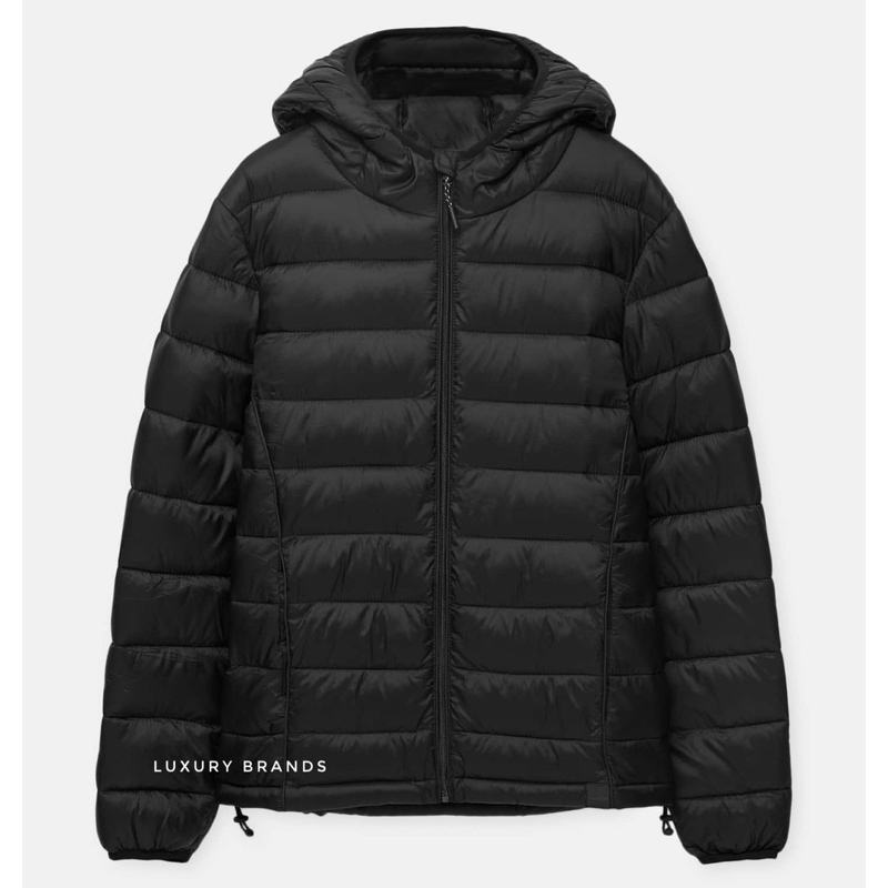 Jual Jaket Bulu Angsa PULL & BEAR Original Basic Puffer Jacket Black | Shopee Indonesia