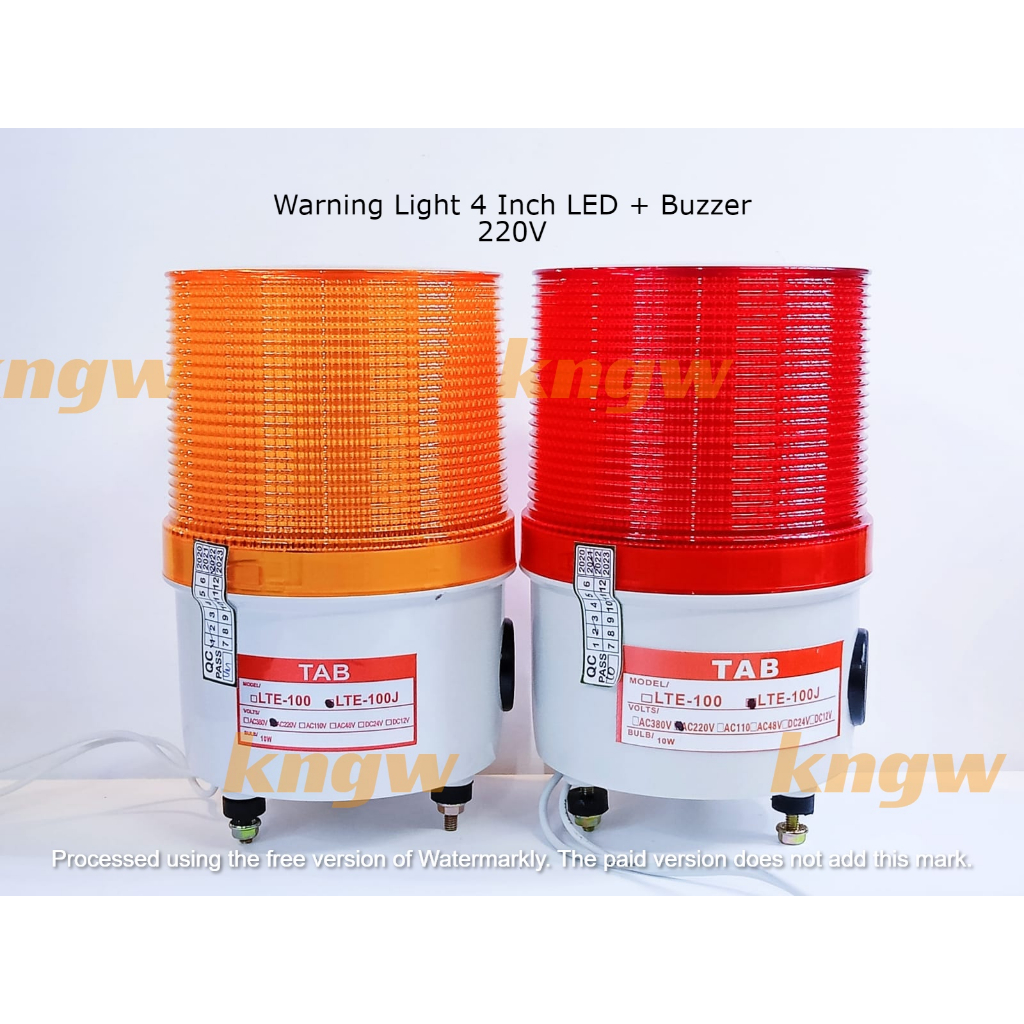 Jual Warning Light - Lampu LED Buzzer 220v Red Yellow LTE-100J - Lampu ...