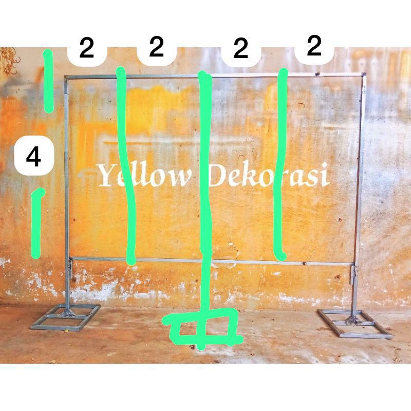 Jual Custom Tiang Besi Adjust 8x4m | Shopee Indonesia