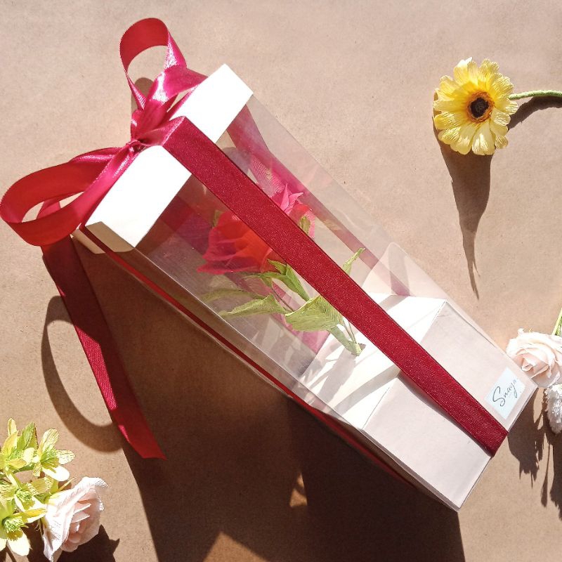 Jual BUNGA BOX - ROSE BOX (buket wisuda, bunga box, bunga mawar, kertas ...