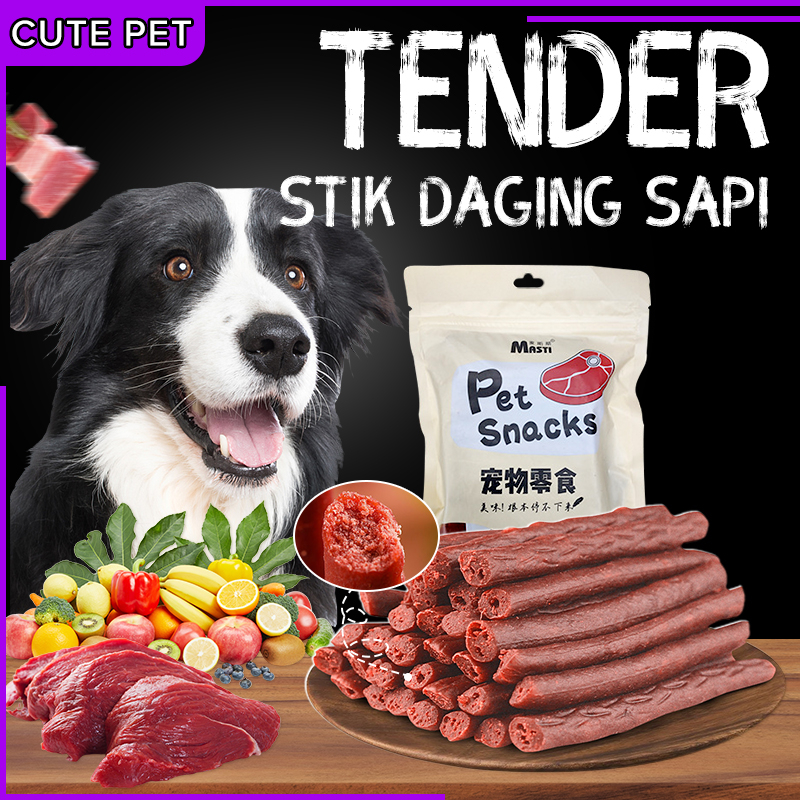 Jual Strip Daging Sapi Anjing Baru Makanan Ringan Hewan Peliharaan 500g ...
