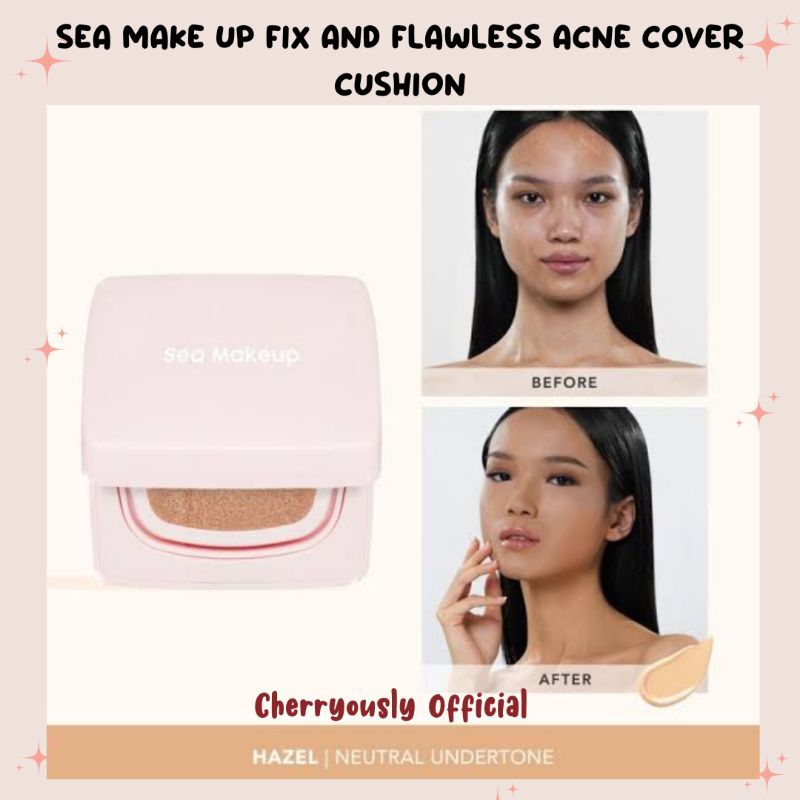Jual (NEW) Sea Makeup Fix and Flawless Acne Cover Cushion | Shopee ...