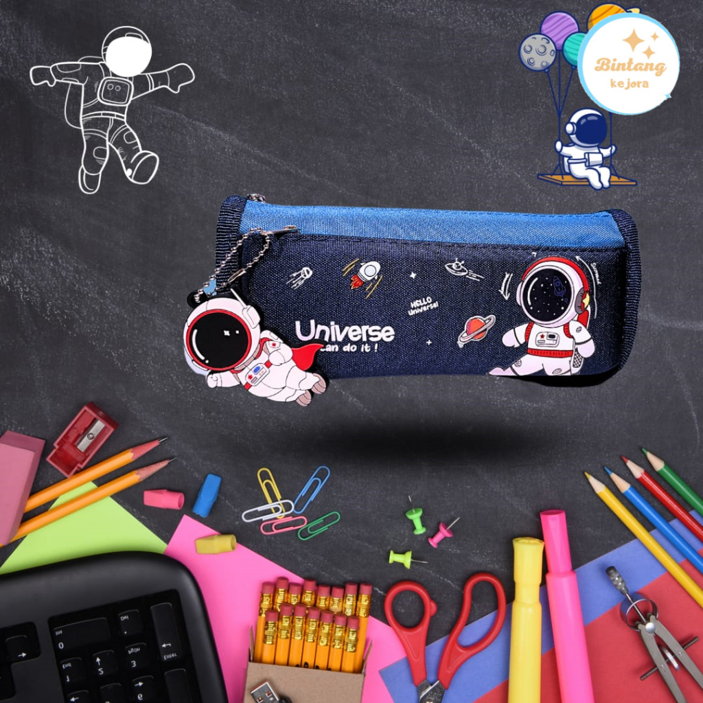 Jual Pencil Box Kotak pensil bermotif gambar astronaut | Shopee Indonesia