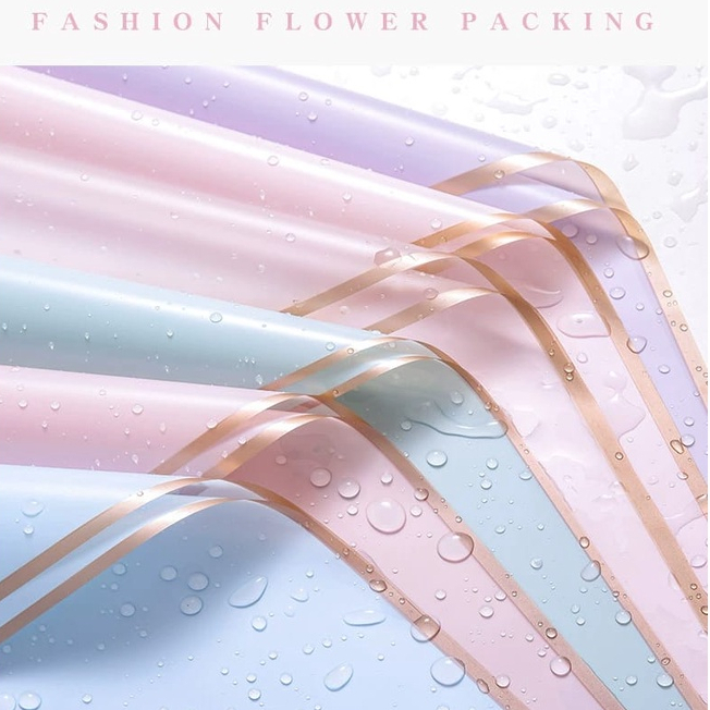 Jual Eceran Kertas Buket Bunga Flower Wrap Paper Varian List Gold Emas ...