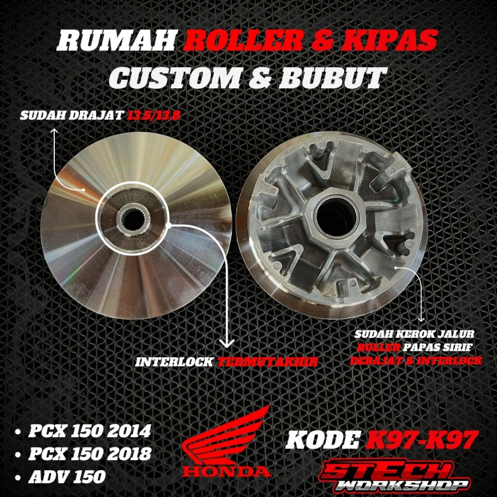 Jual PULLEY CUSTOM RUMAH ROLLER - PULLEY ORIGINAL RACING PCX 150 ADV ...