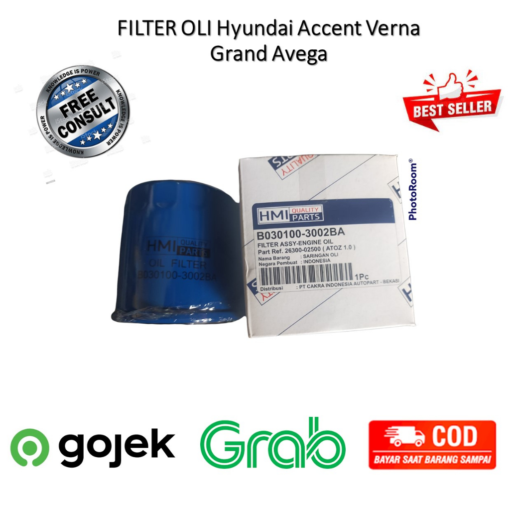 Jual Saringan Oil Filter Oli Hyundai Accent Verna Grand Avega Trajet ...