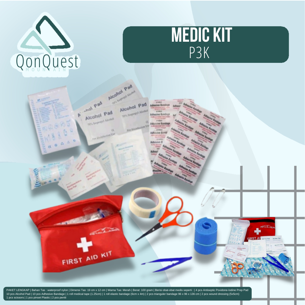Jual First aid kit / Kotak pertolongan pertama alat darurat / obat p3k ...