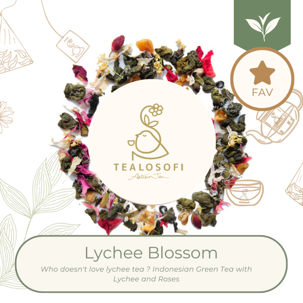 Jual Lychee Blossom - Tealosofi Artisan Green Tea Blend - Ice Leci Tea ...