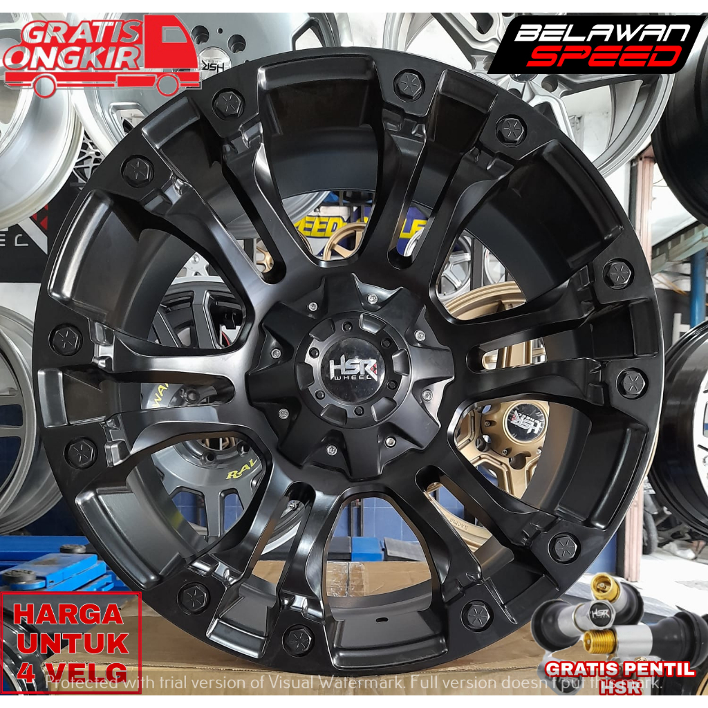 Jual PELEK MOBIL OFFROAD VELG MODIFIKASI RING 18 HSR LUMBIS PCD 6X139,7 UNTUK PAJERO FORTUNER ...
