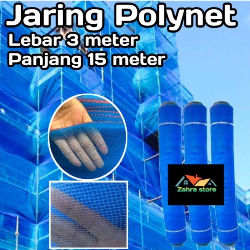 Jual Jaring proyek Polynet lebar 3 meter panjang 15 meter | Shopee ...