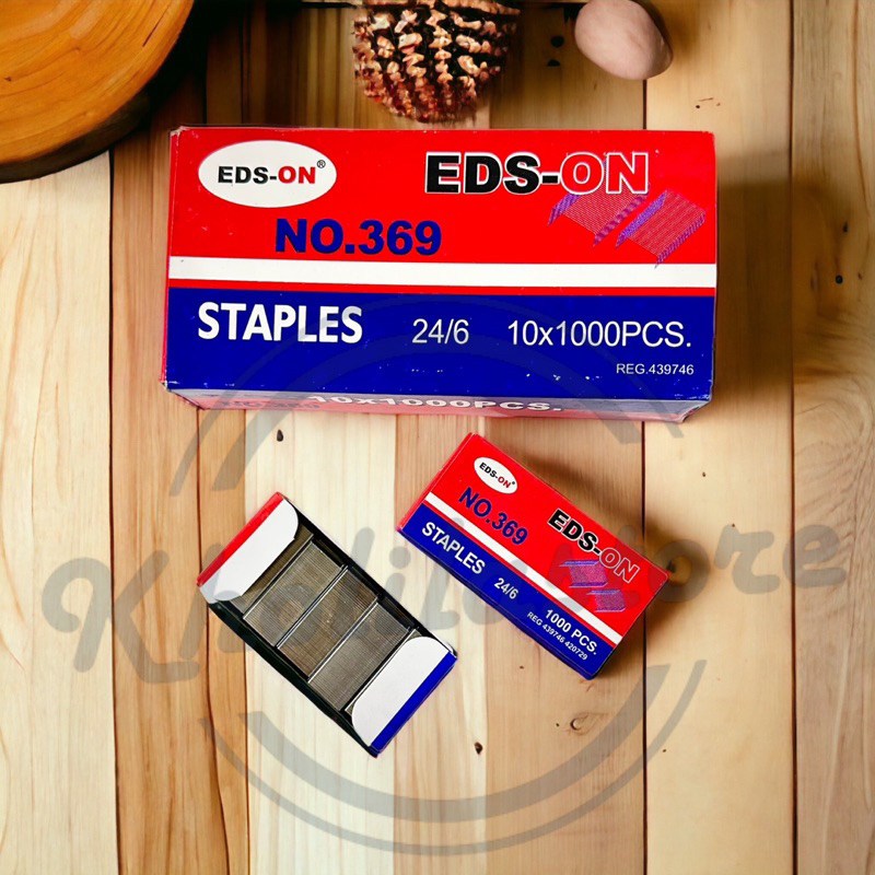 Jual Isi Staples Refill Stapler Besar EDS-ON No. 369 | Shopee Indonesia