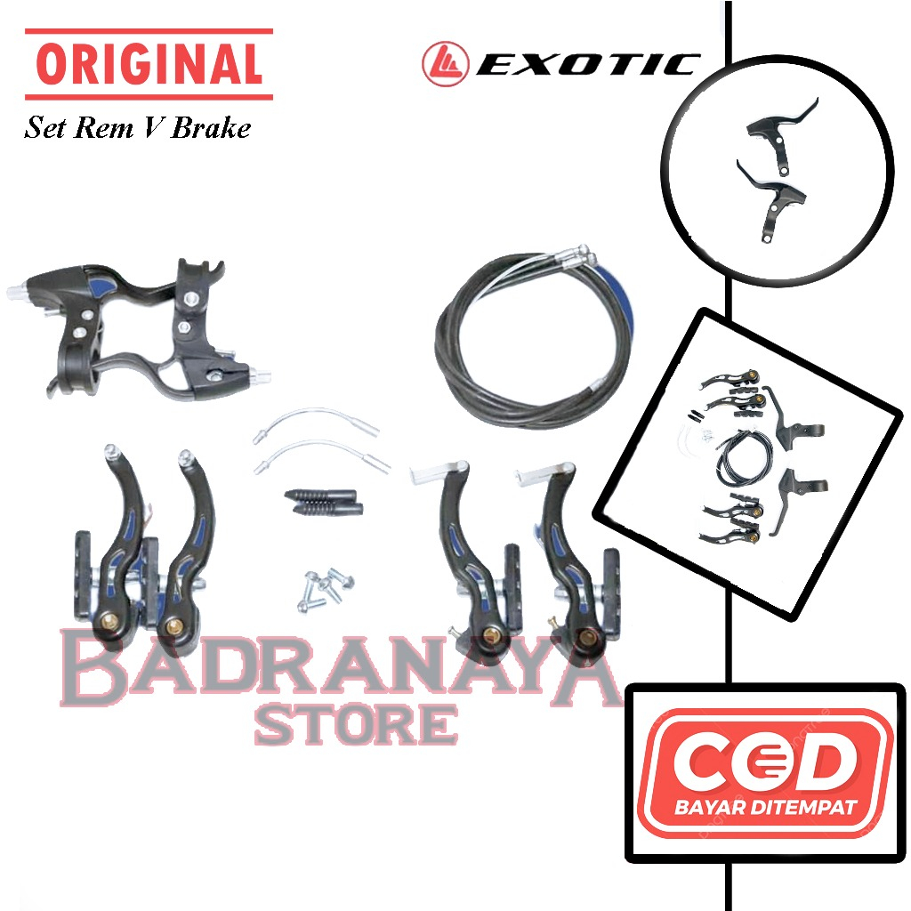 Jual Rem V Brake Satu Set / Full Set Rem V Brake Sepeda Lipat MTB ...